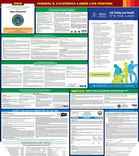 california - Workplace Posters